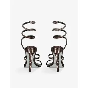 Rene Caovilla Cleo 105 Jewelled Wrap Leather Sandals