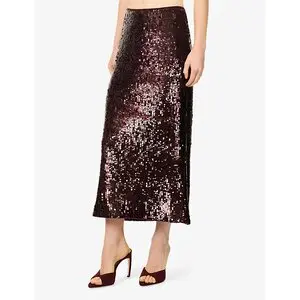 Simkhai Nikki Sequin-embellished Midi Skirt