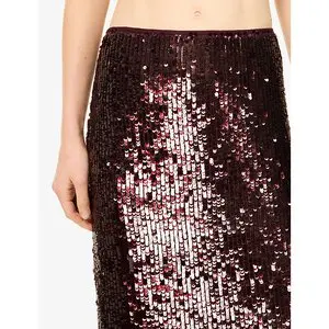 Simkhai Nikki Sequin-embellished Midi Skirt