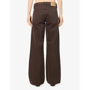FRAME The Pixie Wide-leg Denim Jeans - Espresso