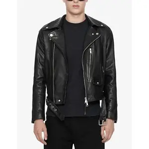 ALLSAINTS Neo Slim-fit Leather Biker Jacket Xxl