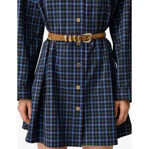 Claudie Pierlot Sculptural-buckle Suede Belt