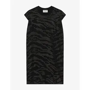 Zadig&Voltaire Roe Rhinestone-embellished Cotton Mini Dress