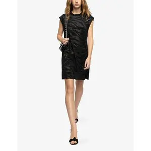 Zadig&Voltaire Roe Rhinestone-embellished Cotton Mini Dress