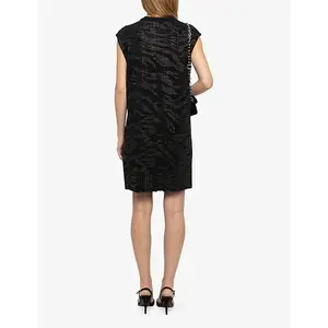 Zadig&Voltaire Roe Rhinestone-embellished Cotton Mini Dress