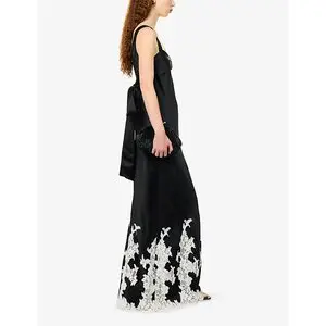 Simkhai Lea Lace-trim Satin Maxi Dress
