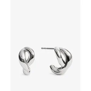Monica Vinader Ochre Sterling- Huggie Earrings - Silver