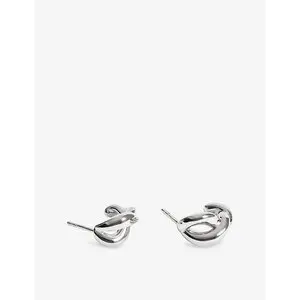 Monica Vinader Ochre Sterling- Huggie Earrings