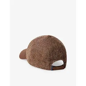 HACKETT  Herringbone Wool-blend Baseball Cap