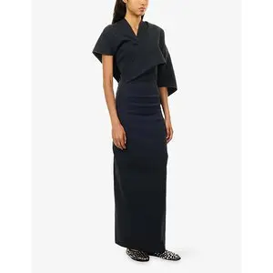 Issey Miyake Allow Asymmetric Woven Maxi Dress