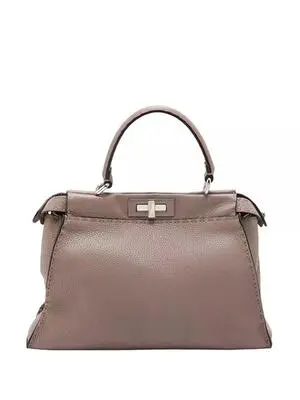 Fendi 2000-2010 Medium Leather Selleria Peekaboo Iconic Satchel