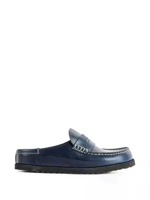 BIRKENSTOCK 1774 Naples Leather Mules - Blue