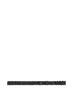 Dorothee Schumacher Feminine Edge Bow-detail Ruched Belt - Black