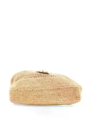 Saint Laurent Icare Shopping Raffia Maxi Tote Bag - Neutrals