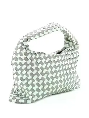 Bottega Veneta Hop Intrecciato Leather Small Hobo Bag - Grey