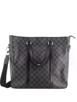 LOUIS VUITTON Tadao Handbag Damier Graphite Mm Tote Bag - Black