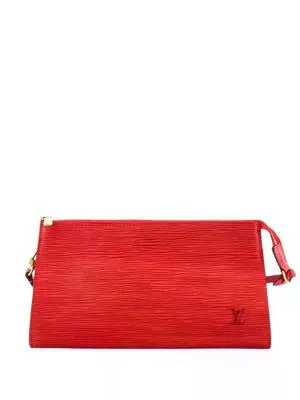 LOUIS VUITTON Pochette Accessoires Epi Leather Clutch Bag - Red