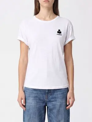 Isabel Marant Étoile Linen T-shirts With Logo - White
