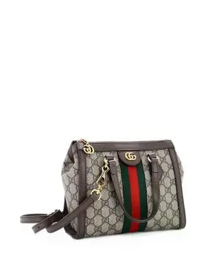 Gucci Ophidia Top Handle Gg Coated Canvas Small Tote Bag
