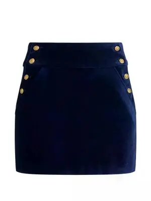 Alice + Olivia Donald Side-buttons Mini Skirt
