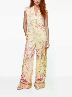 Camilla Adorned In Aranjuez Floral-print Trousers