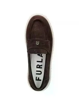 Furla Suede Platform Loafers