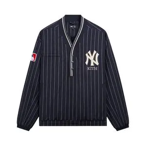Kith For The New York Yankees Tropical Wool Raffi Pullover 'nocturnal - Blue