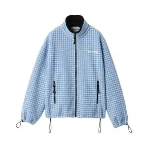 Miu Miu Pile Vichy Blouson 'bianco/cielo - Blue