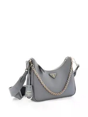 Prada Re-edition 2005 Shoulder Bag Saffiano Leather Small Crossbody Bag - Grey