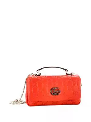 Gucci Gg Milano Top Handle Bag Guccissima Leather Mini Shoulder Bag - Orange