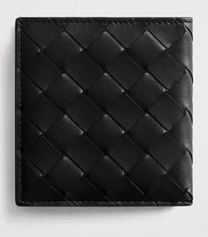 Bottega Veneta Leather Slim Intrecciato Bifold Wallet