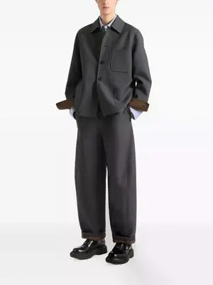 Givenchy Overshirt In Wool With Checked Reverse