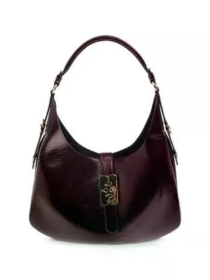 GANNI Butterfly-plaque Shoulder Bag - Red