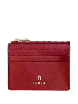 Furla Logo-plaque Leather Cardholder - Red