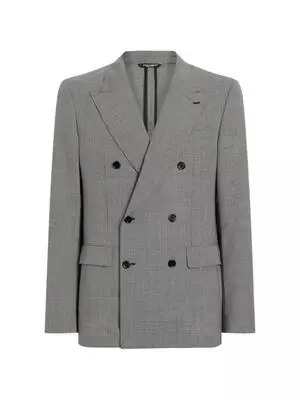 Dolce & Gabbana Double-breasted Houndstooth Jacket - Grey