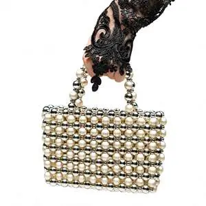 BELYED HANDCRAFT La Perla – Japanese Pearl Beaded Handbag Belyed - Silver