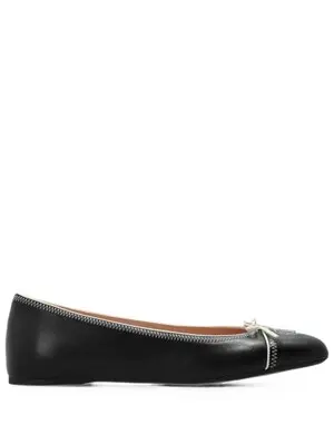 Valentino Garavani Vlogo Signature Ballet Flats Wit - Black