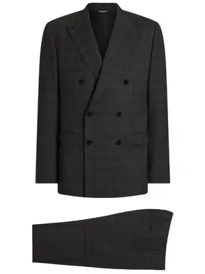 Dolce & Gabbana Double-breasted Suit In Check/tartan P - Multi