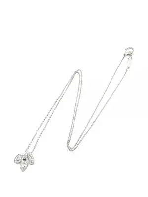 Harry Winston 2010s Lily Cluster Diamond Necklace - Silver