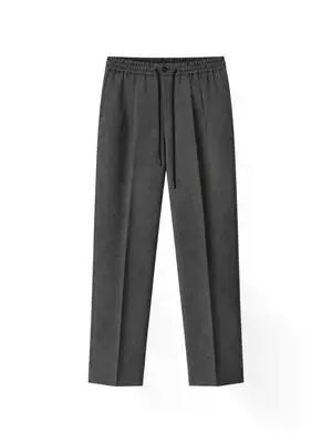 PT TORINO Drawstring-waist Pleated Trousers - Grey