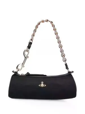 VIVIENNE WESTWOOD Orb-plaque Chain-link Shoulder Bag - Black