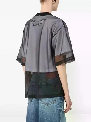 Sportmax Layered Sheer-panel T-shirt