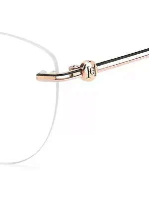 Carolina Herrera Rimless Cat-eye Glasses - Pink