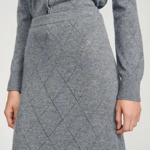 Sandro Pointelle Knit Maxi Skirt