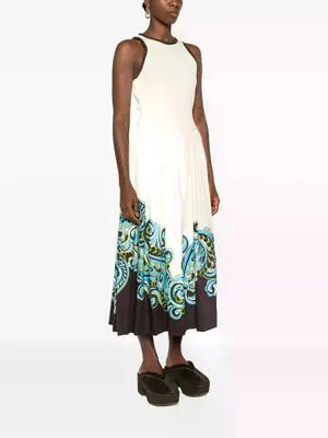 ALEMAIS Natalia Paisley-print Sleeveless Midi Dress