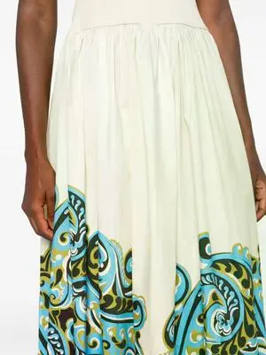 ALEMAIS Natalia Paisley-print Sleeveless Midi Dress
