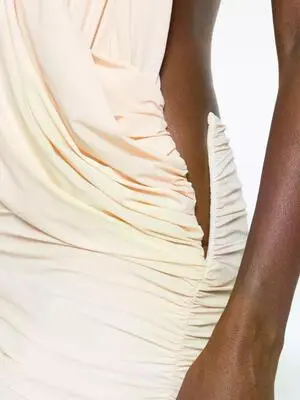 AMAZUIN Manoon Ruched Halterneck Midi Dress