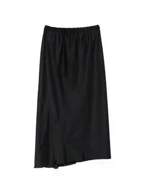 FRANCESCA MARCHISIO Panelled Wool Maxi Skirt - Blue