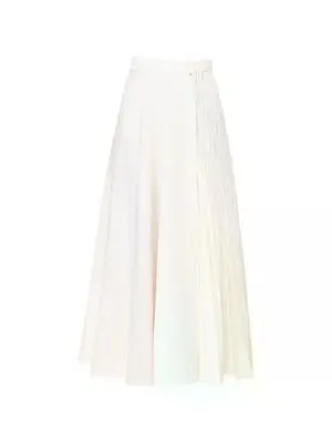 NISSA High-waisted Midi Skirt - Neutrals