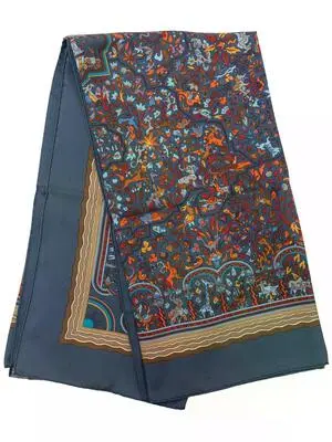 Hermès 1990-2010 Les Jardins D'armenie Silk Scarf Scarves - Blue